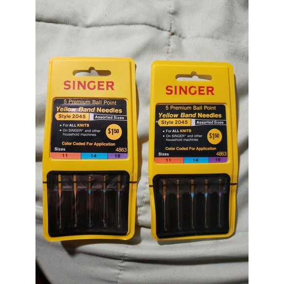 Singer | Other | 2 Pks Singer Brand 5 Premium Ball Point Yellow Band ...